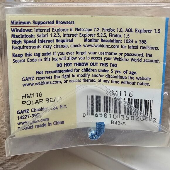 GANZ | Toys | W Code Tag Webkinz Adopt A Pet Ganz Plush Puppy Dog ...